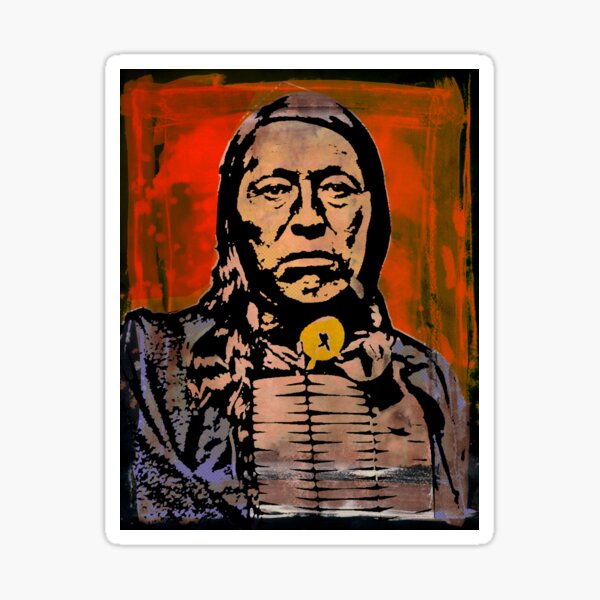 "Chief Flying Hawk-The Sioux" Sticker for Sale by truthtopower | Redbubble