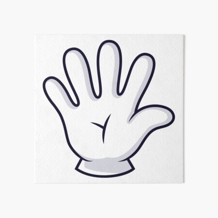 "High Five Cartoon Hand" Art Board Print for Sale by Noverda Nawarizka ...