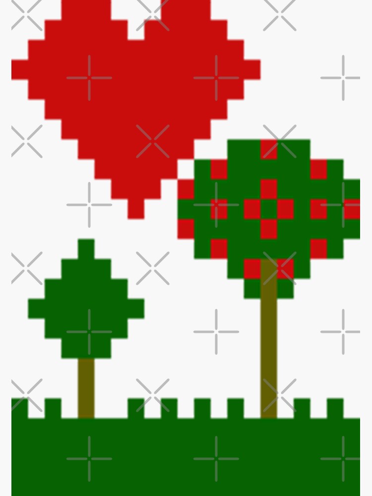 "Pixel Nature Art" Sticker by TeachUrb | Redbubble