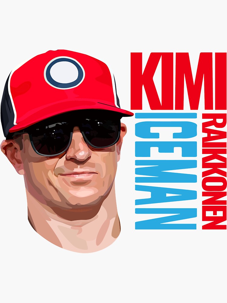 "Kimi Raikkonen Iceman" Sticker for Sale by AlfredDesigns | Redbubble
