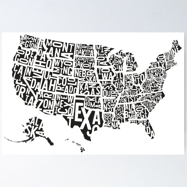 "USA Map Lettering Graphic Design | United States Map | USA Map Gift ...
