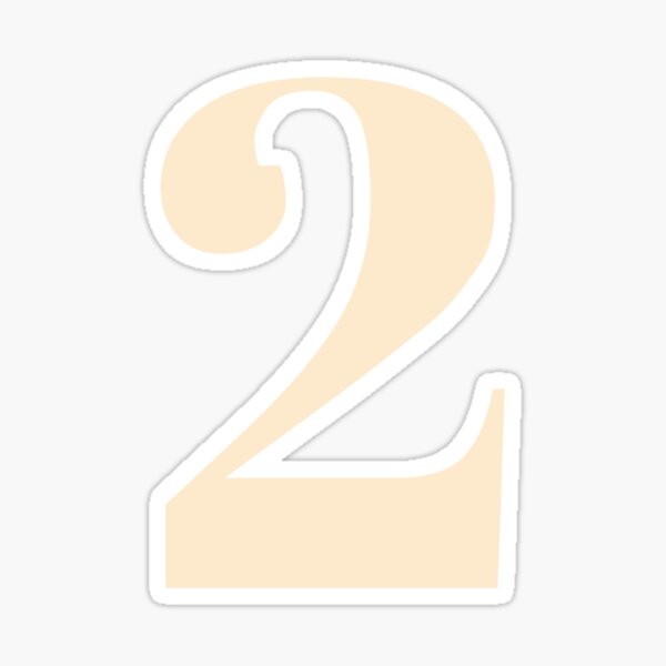 "NUMBER 2" Sticker by StoniLove | Redbubble