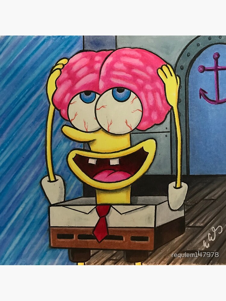 Póster «¡Obra de Bob Esponja! Spongebrain!» de requiem147978 | Redbubble