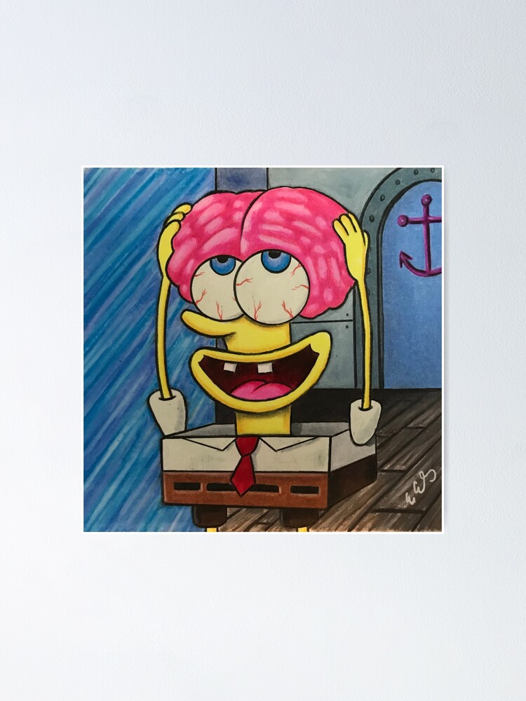 Póster «¡Obra de Bob Esponja! Spongebrain!» de requiem147978 | Redbubble