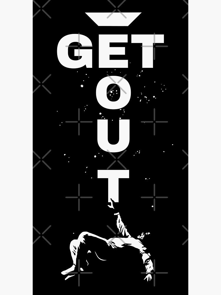 "Get Out movie white" Sticker for Sale by LapinMagnetik | Redbubble