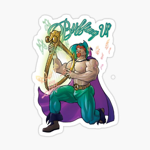 "Bard of Buffs" Sticker for Sale by monkeybearwear | Redbubble