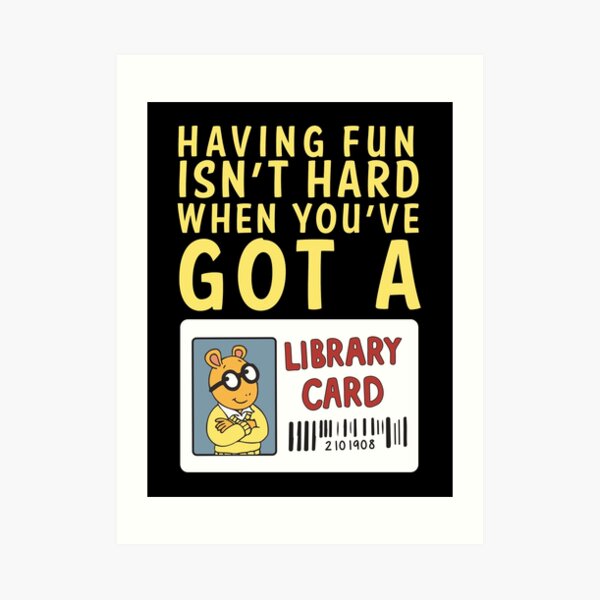 "Arthur Library Card" Art Print for Sale by RACHELRAE09 | Redbubble