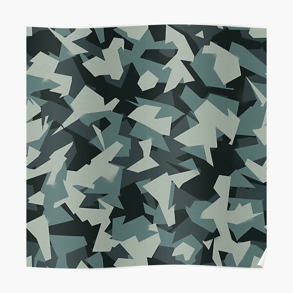 "Arctic Seafoam Splinter Camo" Poster for Sale by jdotrdot712 | Redbubble