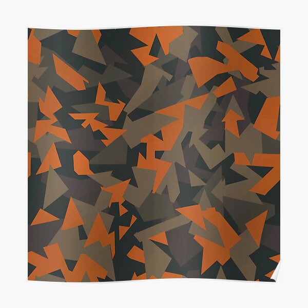 "Autumn Dazzle Splinter Camo" Poster by jdotrdot712 | Redbubble
