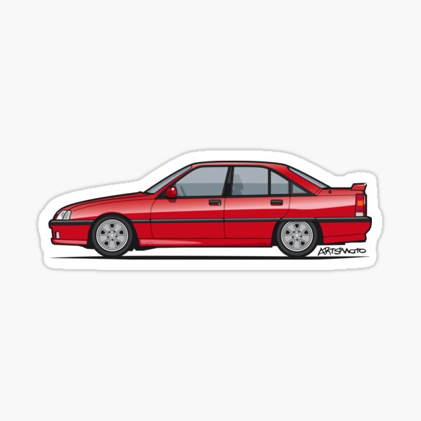 "Blitz Omega A, Carlton 3000 GSi 24V Red" Sticker for Sale by monkeycom ...