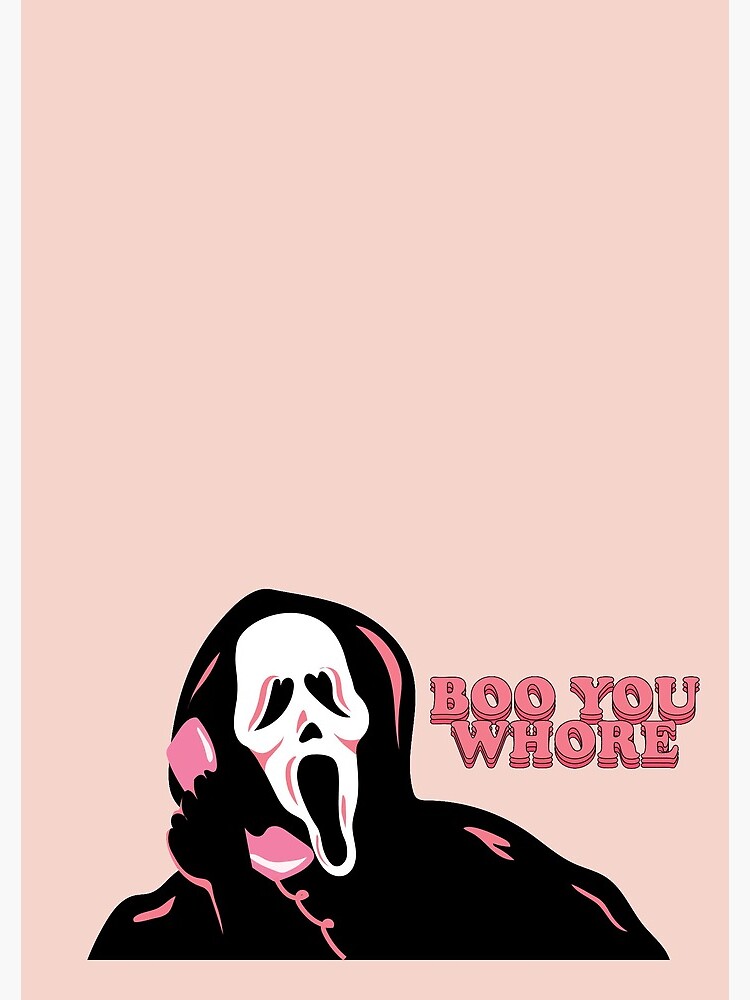 ""BOO YOU WHORE" Ghost Face" Spiral Notebook by cuteviscera | Redbubble