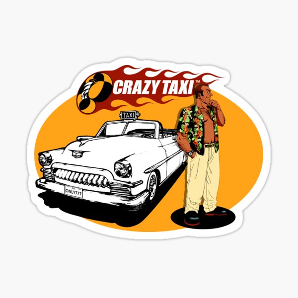 "Crazy Taxi - Gus" Sticker for Sale by rubinho146 | Redbubble