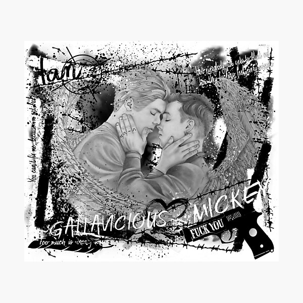 Lámina fotográfica «Bloody Gallavich Art-Drawing - Versión blanca 1» de ...