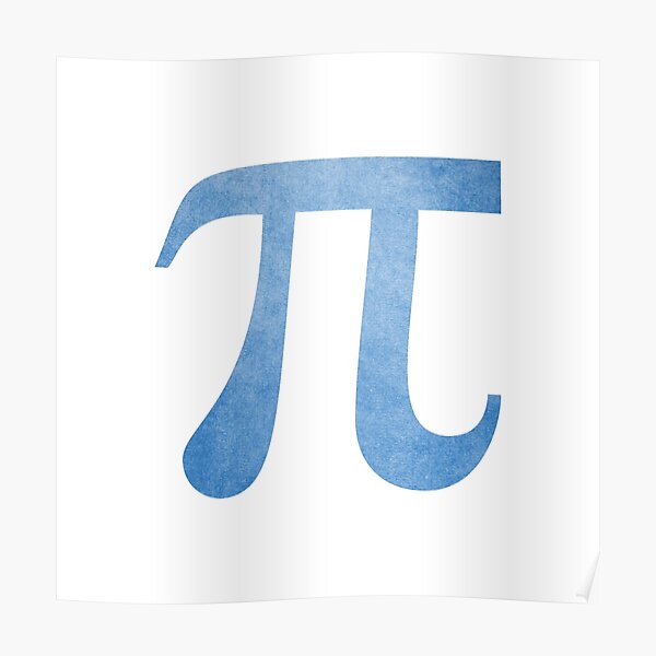 "Blue Pi Symbol" Poster for Sale by stevenplease | Redbubble