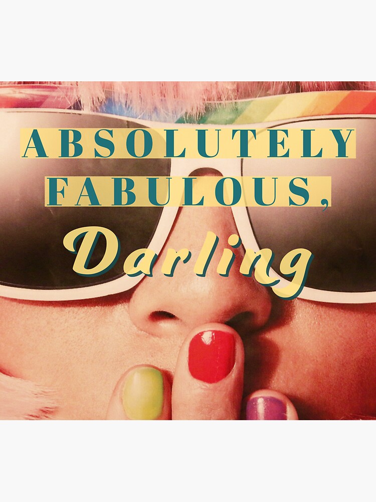 "ABSOLUTELY FABULOUS DARLING vintage collection" Sticker for Sale by ...
