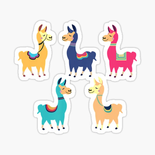 "Peru Mountain Llama Alpaca Machu Picchu" Sticker for Sale by ...
