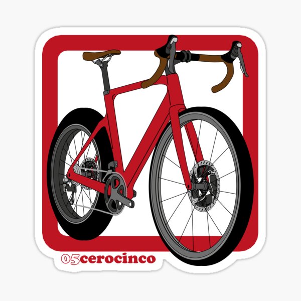"roadbike red" Sticker for Sale by 05cerocinco | Redbubble