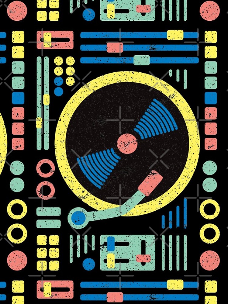 "DJ & Raver Gifts - DJ Decks Retro Pattern / Vintage Vinyl" iPhone Case ...