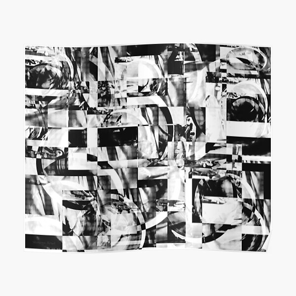 "Geometric Confusion - Black and White" Poster for Sale by dahlymama ...
