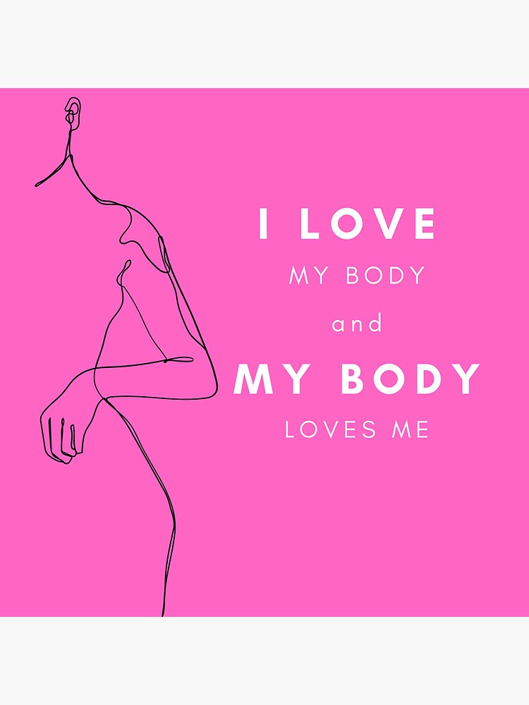 "I love my Body Positivity " Sticker for Sale by bellascar5 | Redbubble