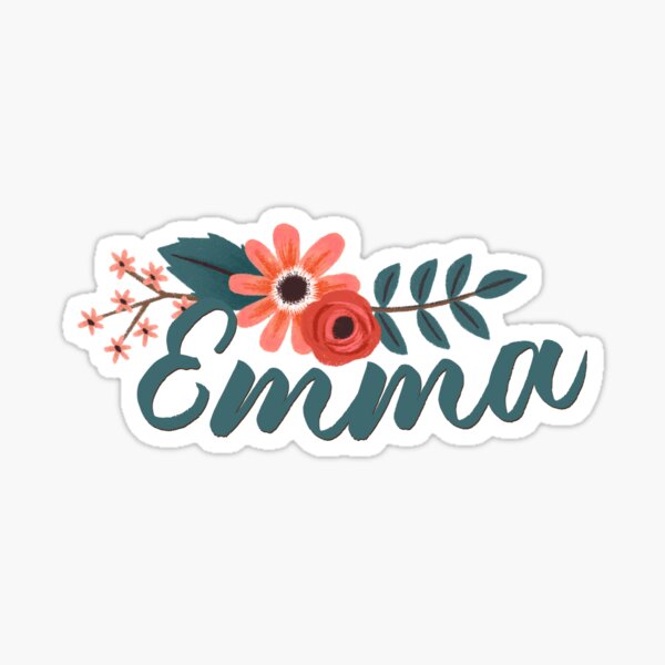 "Floral Emma" Sticker for Sale by CheCherry | Redbubble