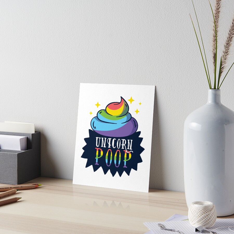 "Unicorn Poop Rainbow Pride LGBT Flag Desing" Art Board Print by ...