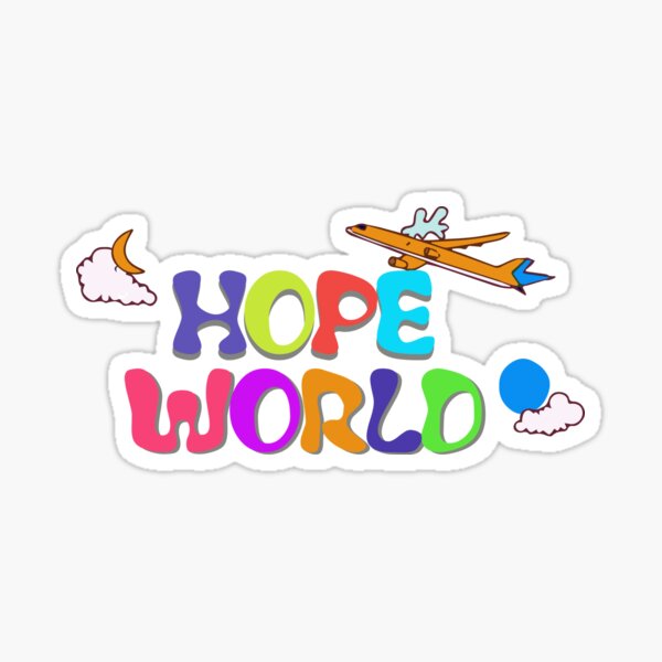 "hope world" Sticker by Ayesha-Amir | Redbubble