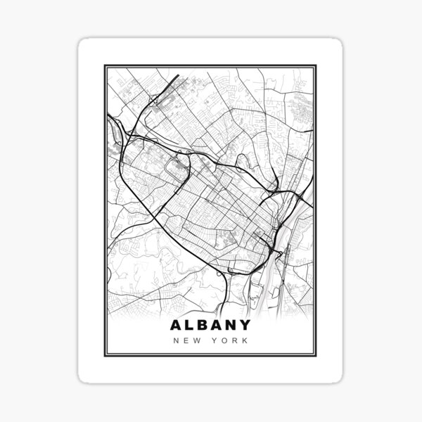 "Albany Map" Sticker for Sale by sibudas | Redbubble
