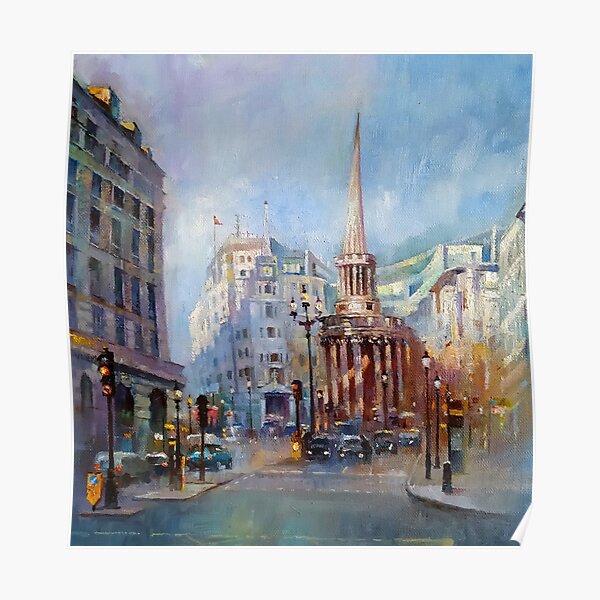 "BBC Broadcasting House" Poster for Sale by rogerpanart | Redbubble