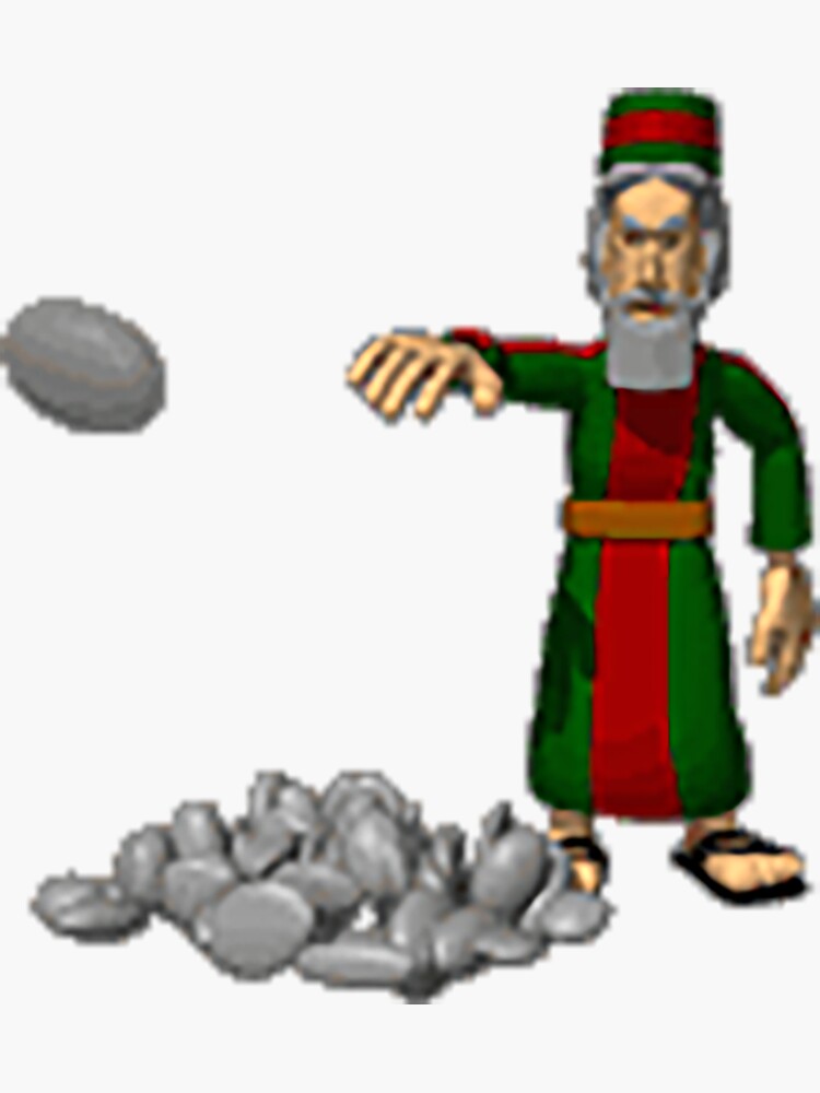 "Rock thrower meme palestine man" Sticker by Puhtutz | Redbubble