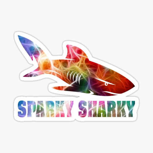 "Sparky Sharky Essential Sticker" Sticker for Sale by Love2MakeArt ...