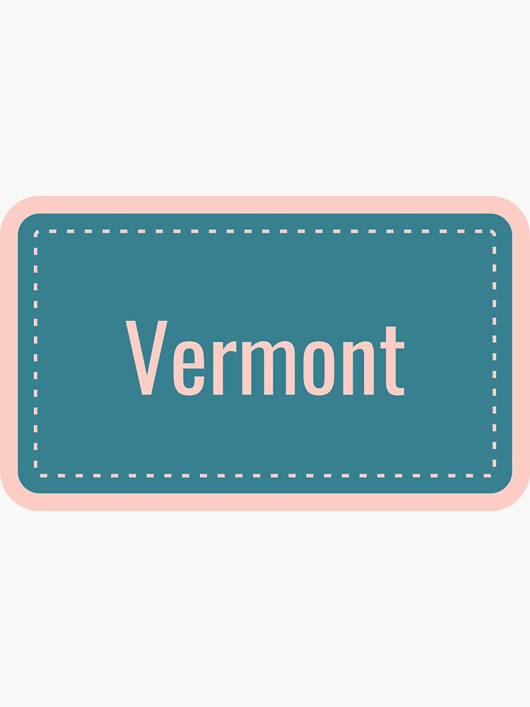 "Vermont cute Sign" Sticker for Sale by CityCollection | Redbubble