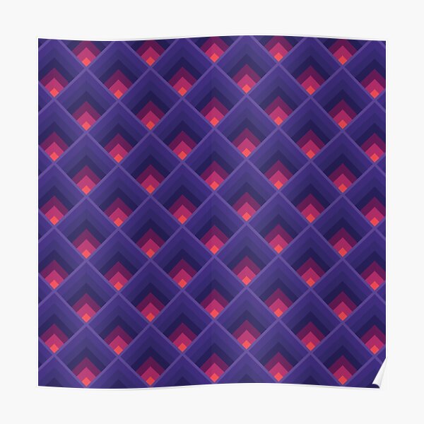 "Diamond Pattern - Pink and Purple palette" Poster for Sale by AMZ ...