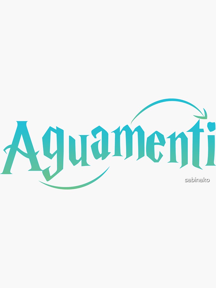 "Aguamenti" Sticker for Sale by sabinako | Redbubble