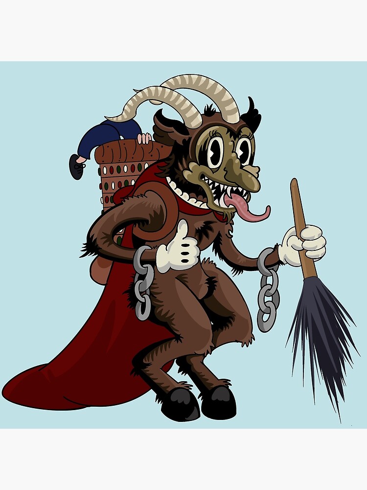 "Rubberhose Christmas Krampus vintage cartoon" Art Print for Sale by ...