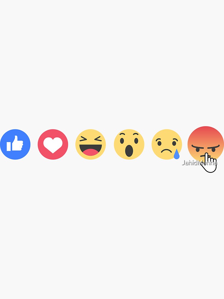 "Facebook React emoji" Sticker for Sale by JahidMunna | Redbubble