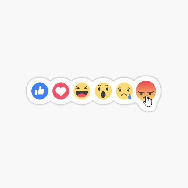"Facebook React emoji" Sticker for Sale by JahidMunna | Redbubble
