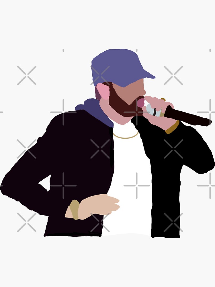" Eminem Illustration Design" Sticker for Sale by AritraSur | Redbubble
