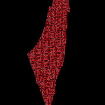 "Palestine Map with Thobe Pattern" Poster for Sale by LifestylePrints ...