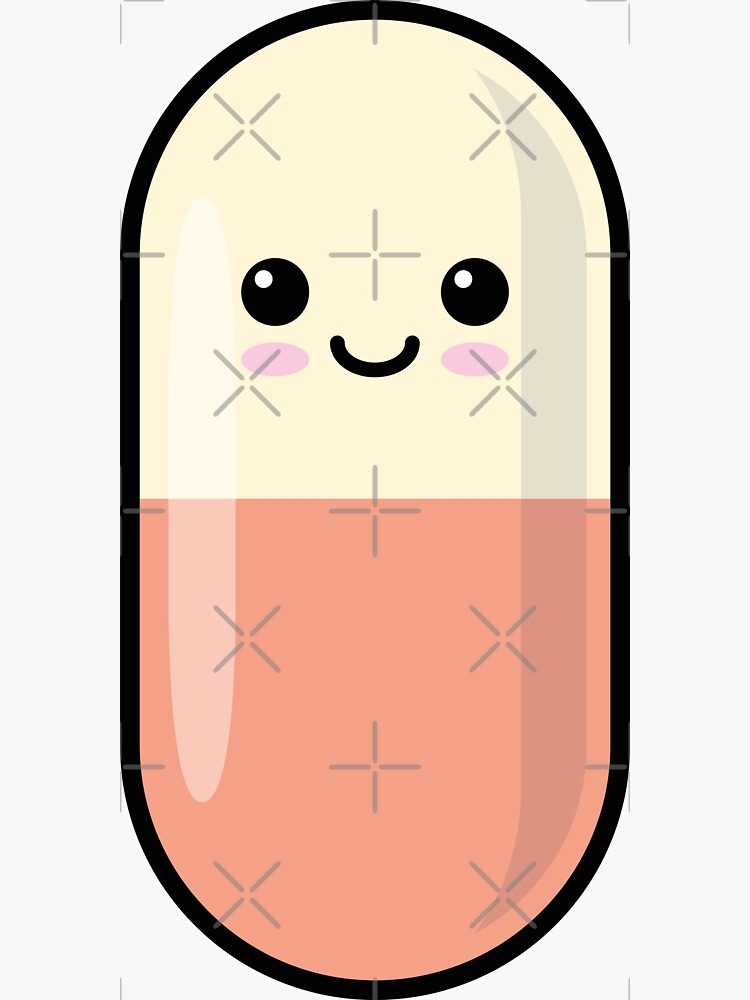 "Happy pill" Sticker for Sale by Eenig | Redbubble