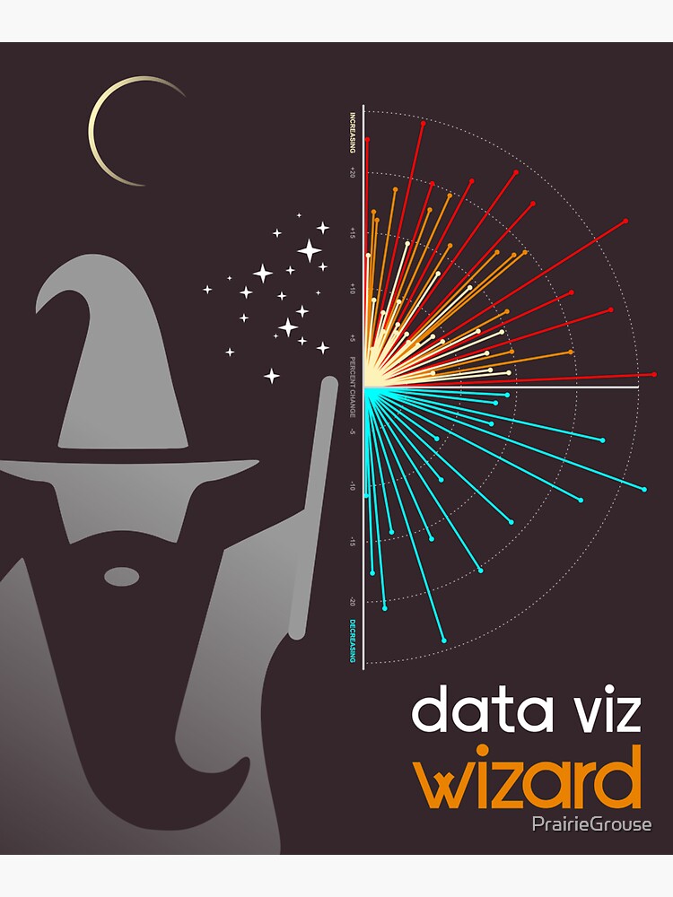 "Data Viz Wizard" Sticker for Sale by PrairieGrouse | Redbubble