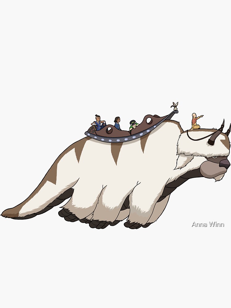 "Appa in Flight" Sticker by Anna-Winn | Redbubble