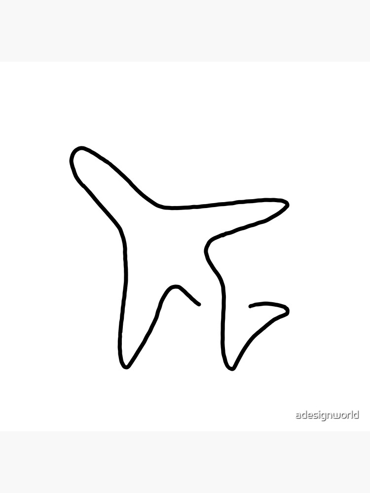 "Simple plane line drawing" Poster for Sale by adesignworld | Redbubble