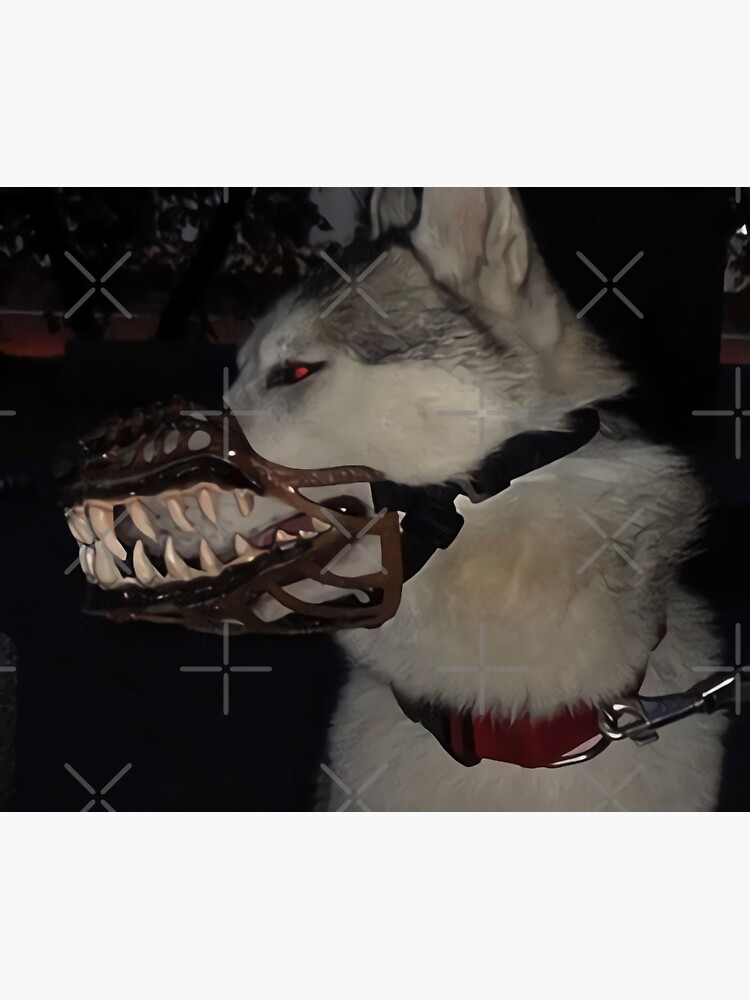 "Angry Dog with Muzzle" Sticker for Sale by Grieschoel | Redbubble