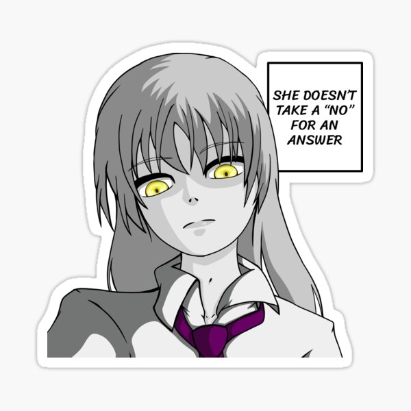 "Wrong Answer Yandere Girl" Sticker for Sale by benjamintorres | Redbubble