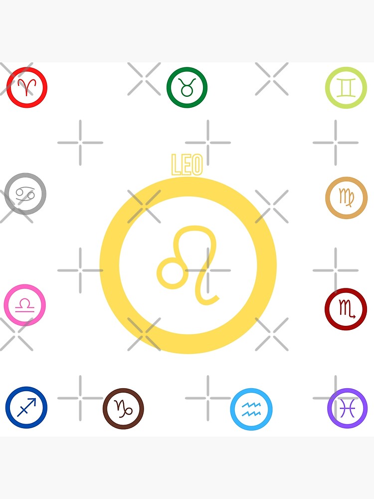 "Star Sign Leo, Team Leo, Horoscope Zodiac Signs Sticker Pack, Twelve ...