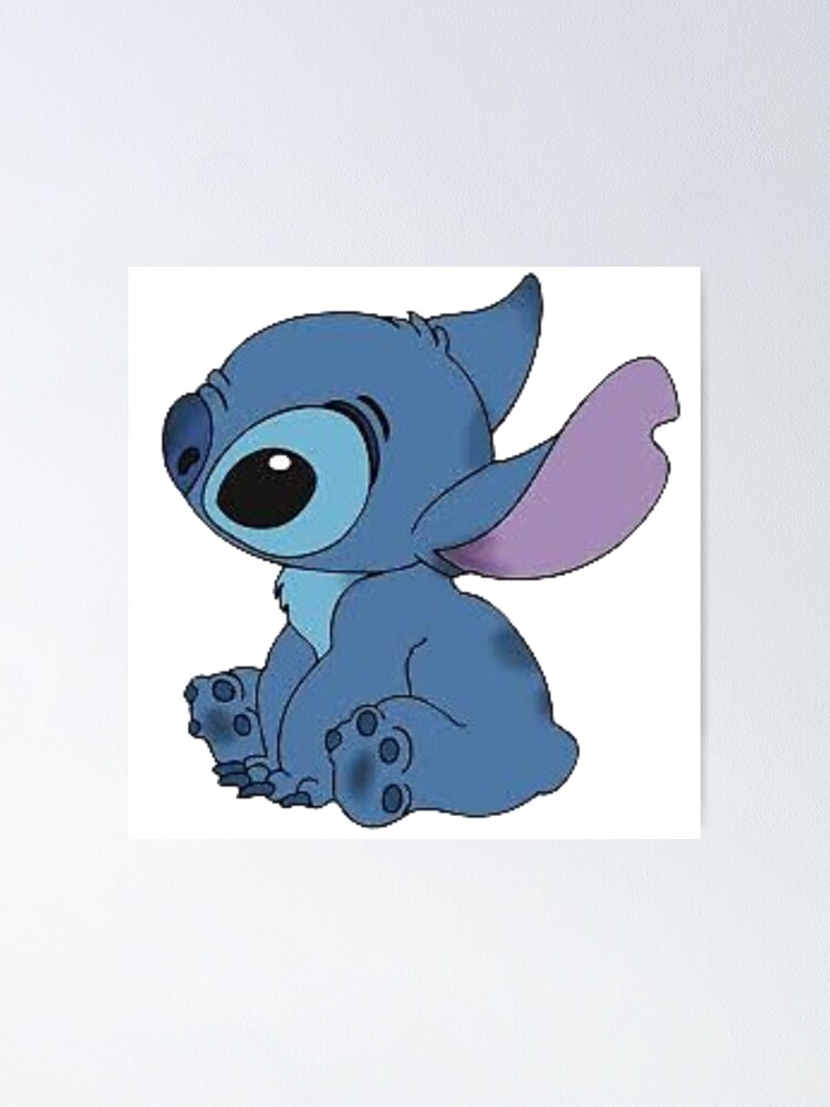 "Stitch Sitting Pose" Poster by abbi-da-frog | Redbubble