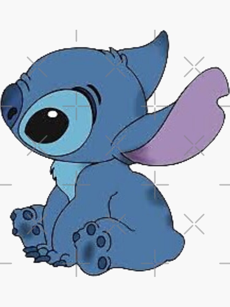 "Stitch Sitting Pose" Sticker for Sale by abbi-da-frog | Redbubble