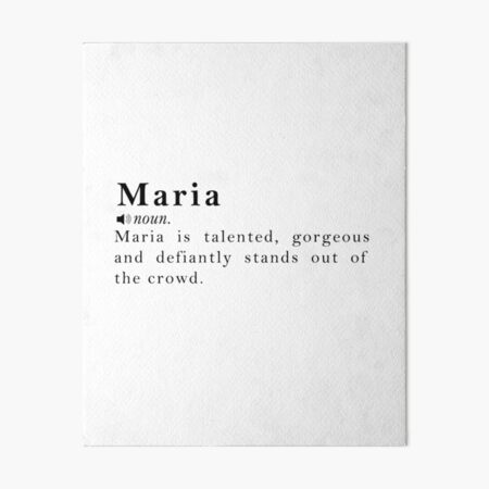 "Maria Name Definition Meaning" Art Board Print by peachyline | Redbubble
