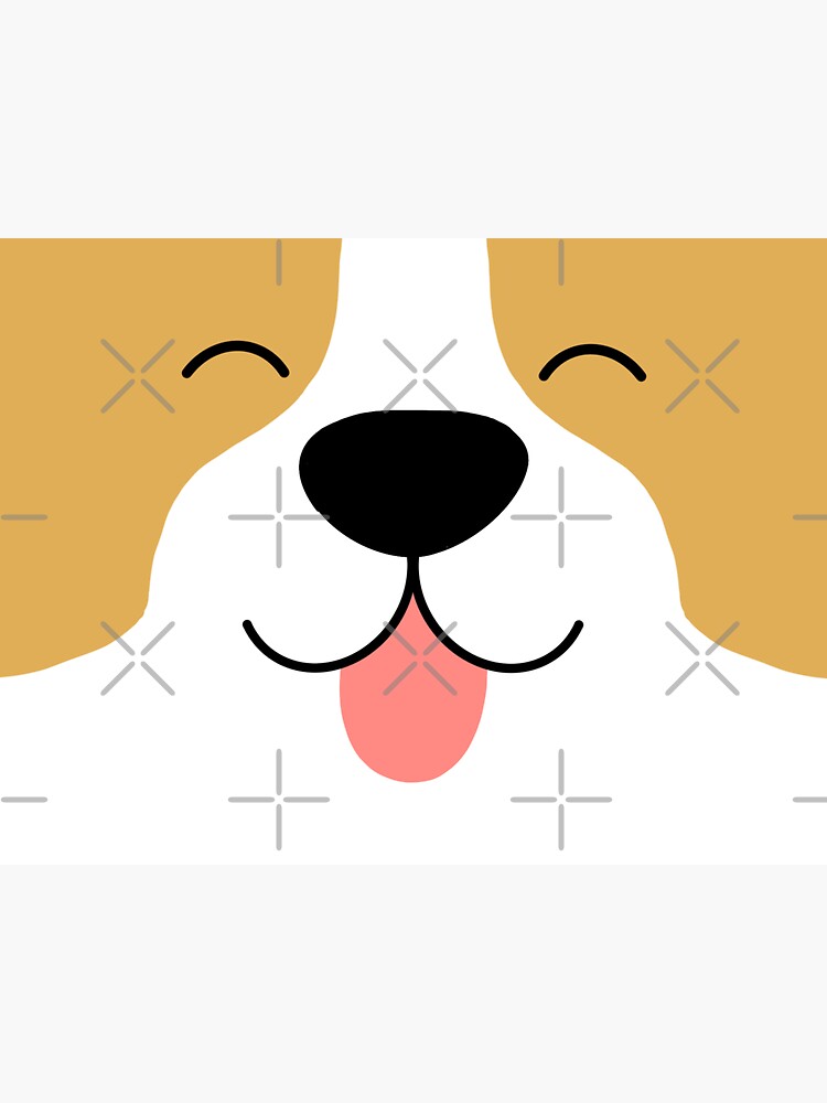 "Corgi face" Sticker for Sale by Pzuggler | Redbubble
